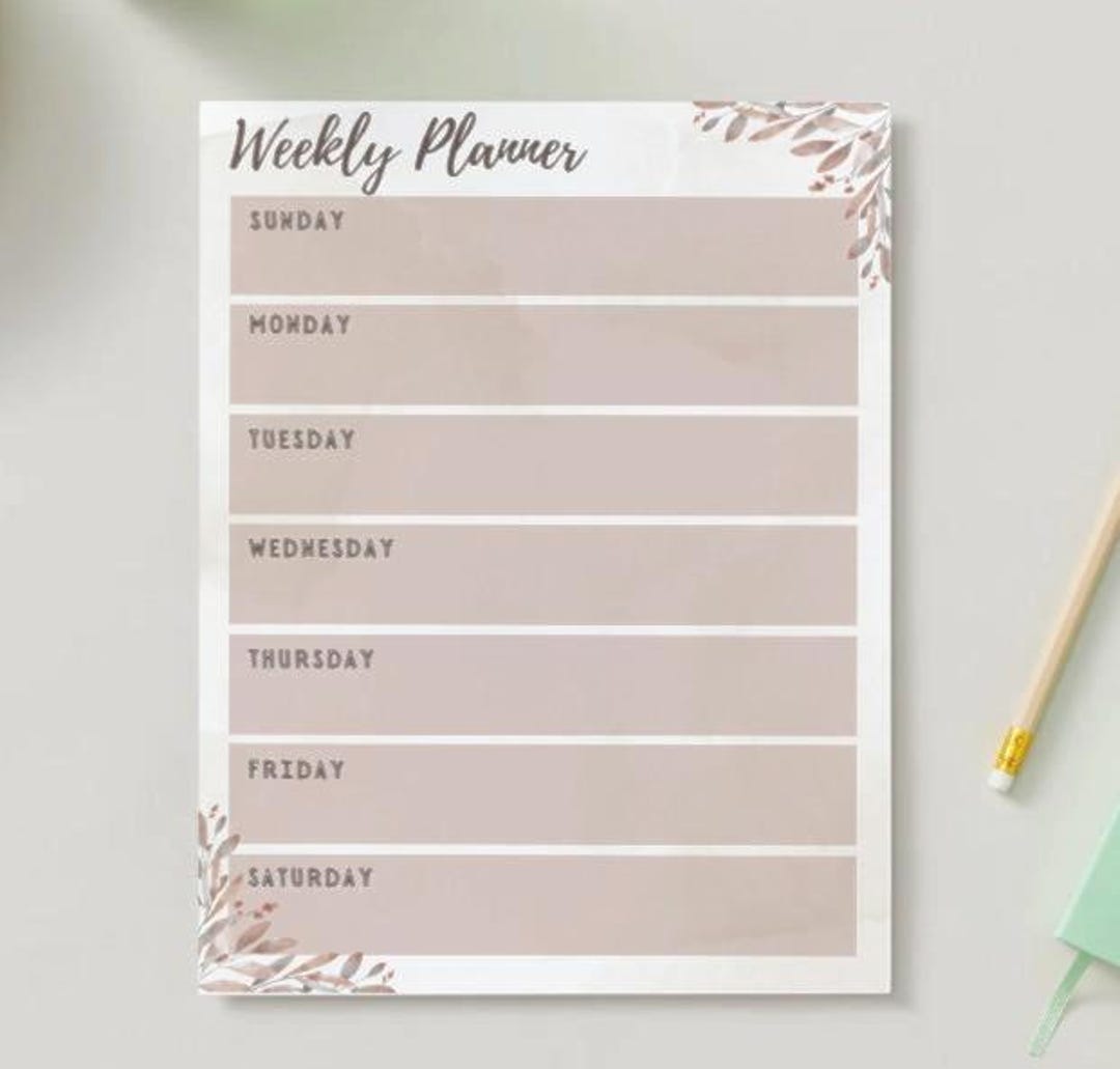 Neutral Weekly Planner Printable - Etsy