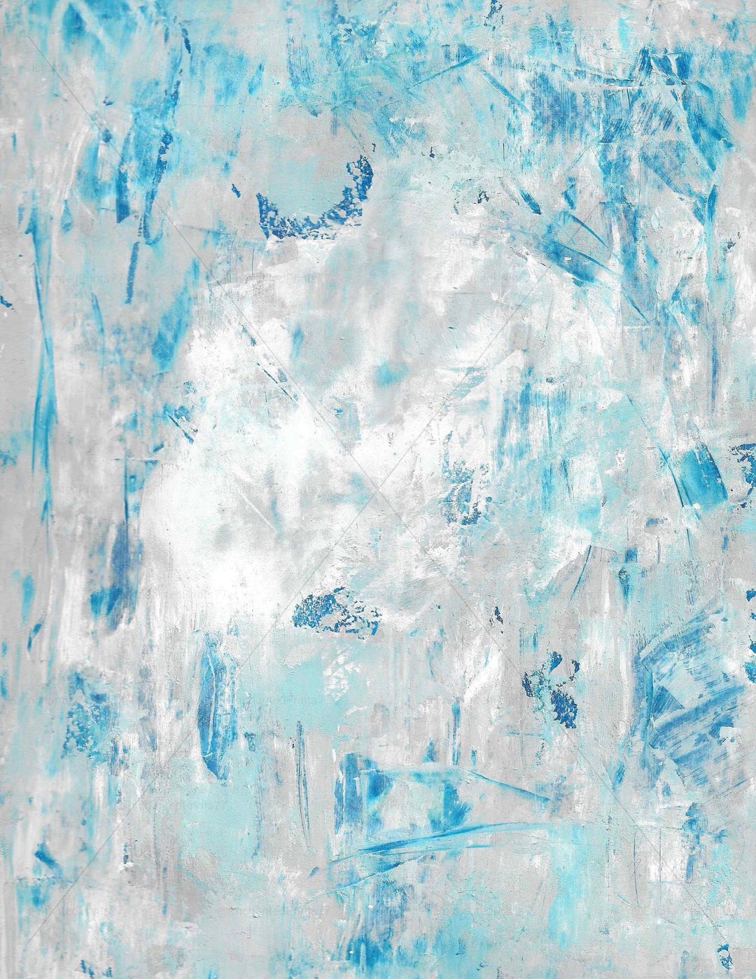Ice Blue – Printable Abstract Collage Paper / Junk Journal Fodder ...