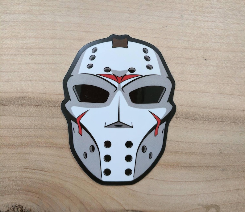 Goalie Mask Vinyl Sticker - Etsy