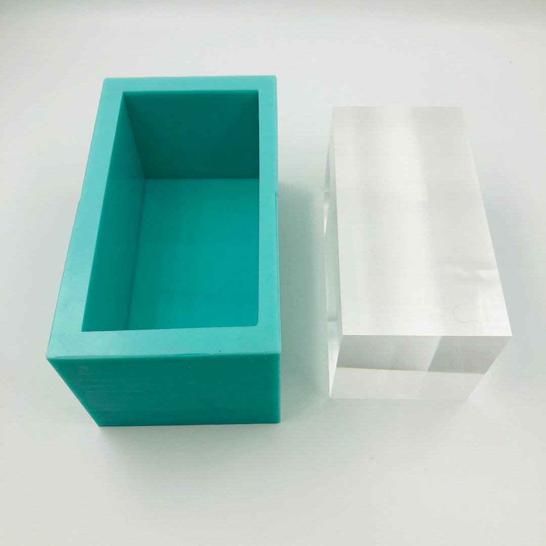 Cuboid Silicone Mold: Shiny Resin Block, Soap Loaf (3x3x6") - Etsy