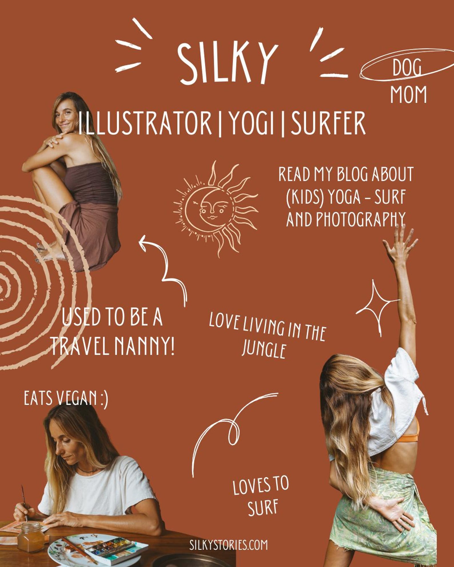 Kids Yoga Clip Art Bundle: Hand-drawn Poses, Coloring Pages (digital ...
