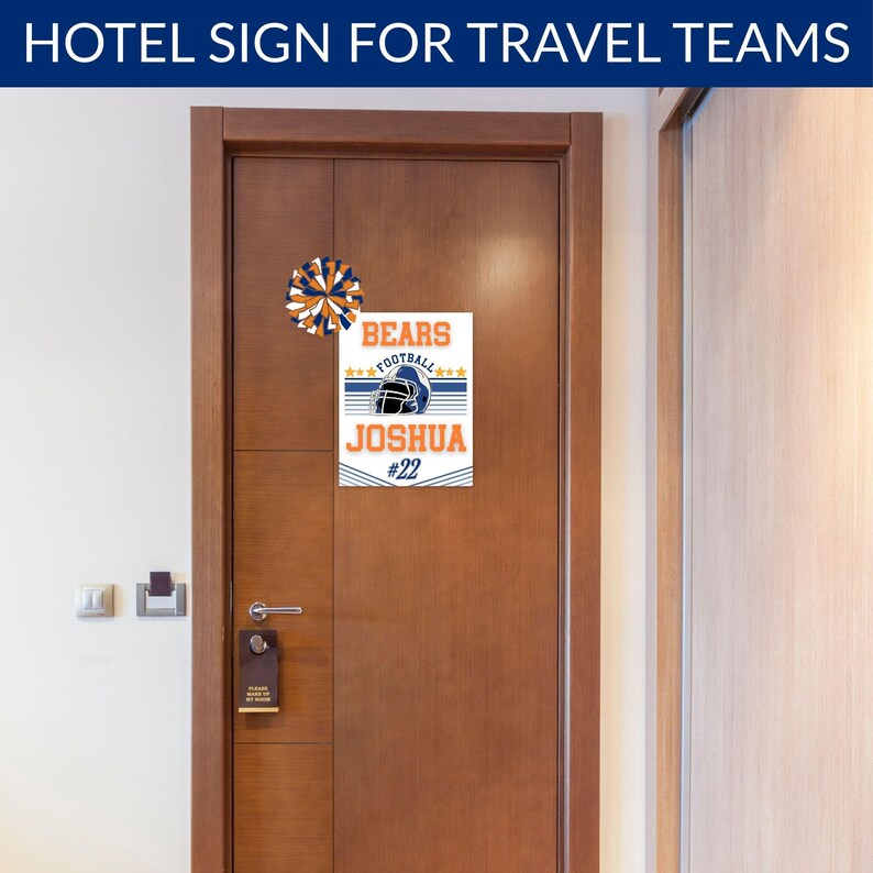 Editable Football Locker Sign Template | Printable Team Spirit Door ...
