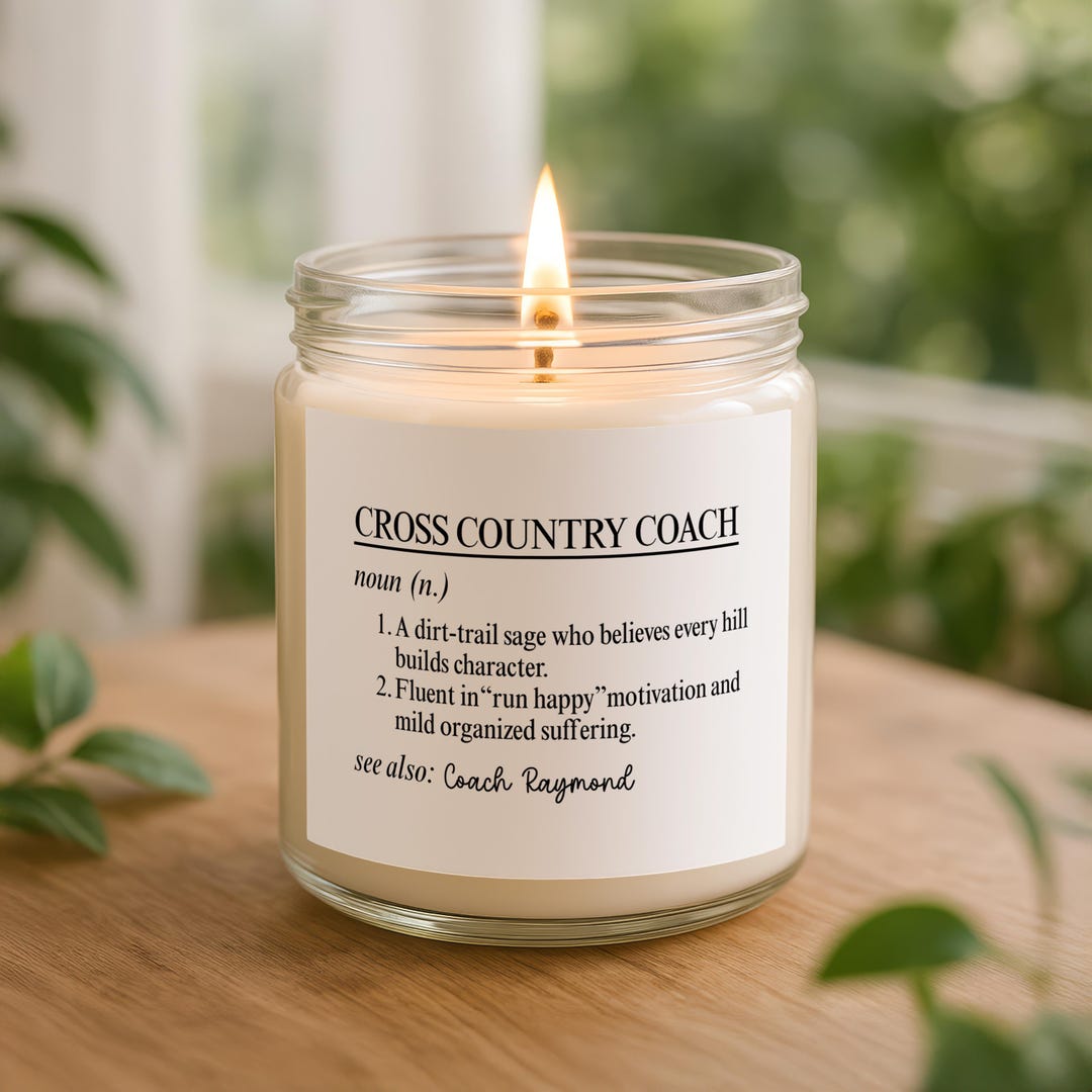 Cross Country Coach Definition Candle | Gift Idea for Coach | Coach ...