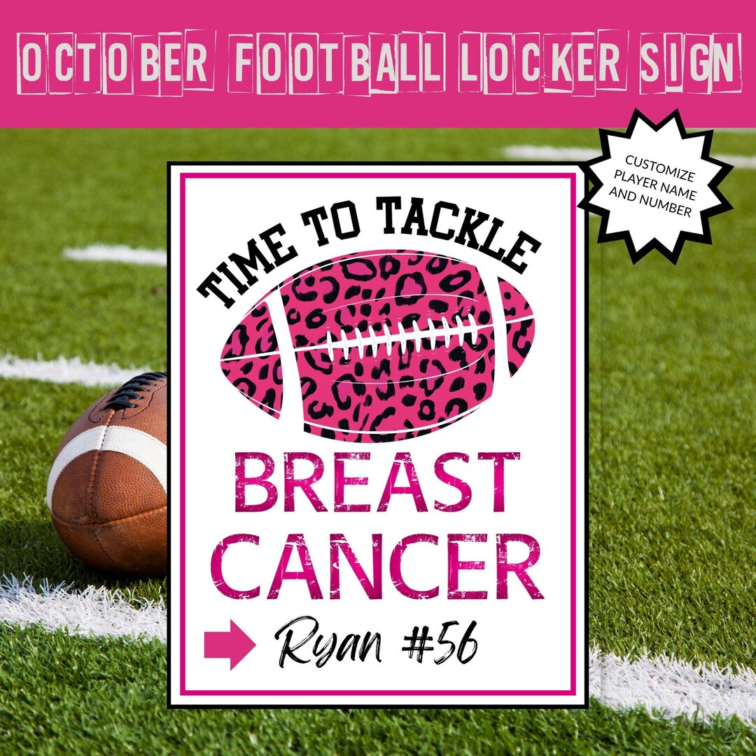 TIME TO TACKLE Football Locker Sign Template | Quick and Easy Locker ...