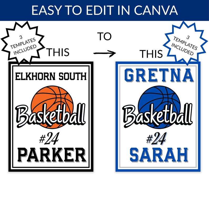 Editable Basketball Locker Sign Template | Printable Team Spirit Door ...