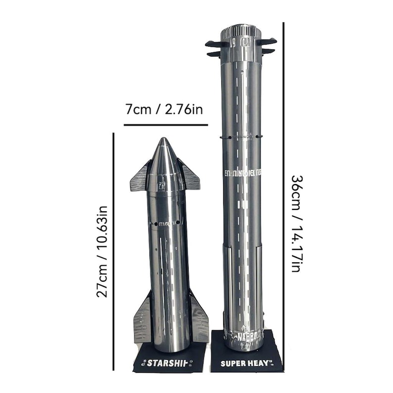 Magnetic Assembly Kit Spacex Starship 1:200 Scale Model Dragon Heavy ...