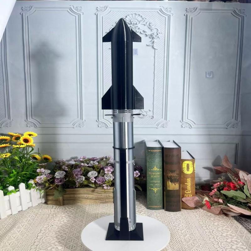 Magnetic Assembly Kit Spacex Starship 1:200 Scale Model Dragon Heavy ...