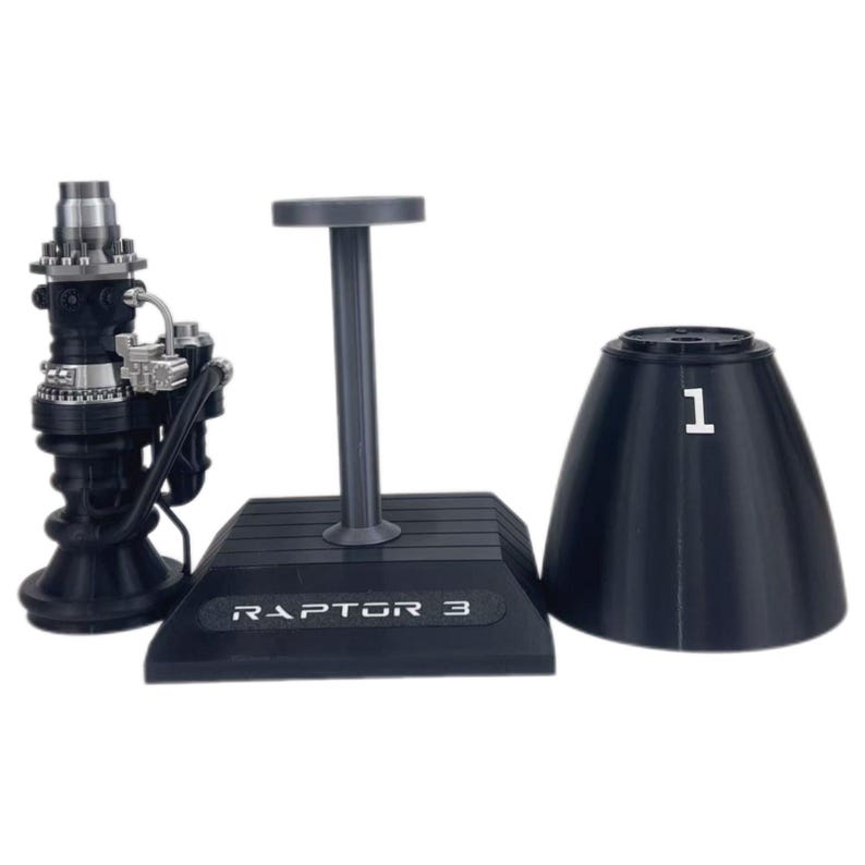 Spacex Raptor Engine 3D Model: Starship & Falcon 9 Rocket Display - Etsy
