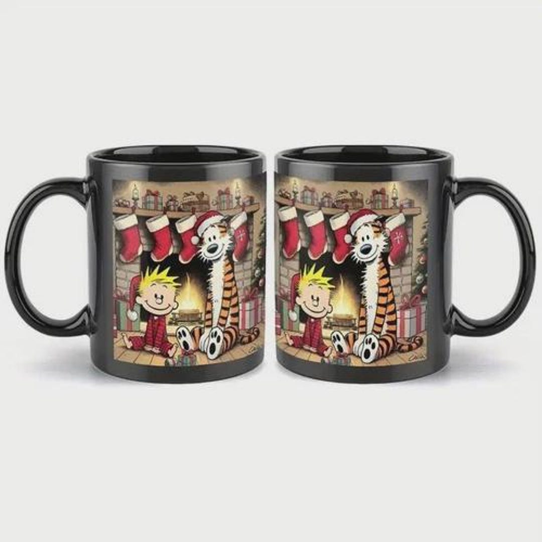 Calvin and Hobbes Fan Mug – Cozy Winter Cartoon Coffee Cup, Christmas ...