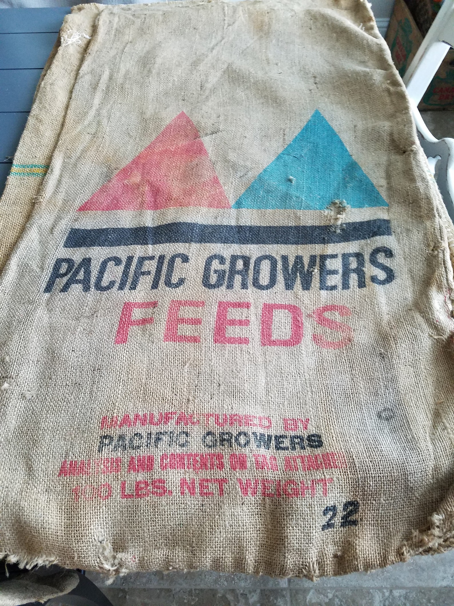 Burlap Sack Vintage/feed Sack/ Feed Sack/ Gunny Sack/rustic - Etsy