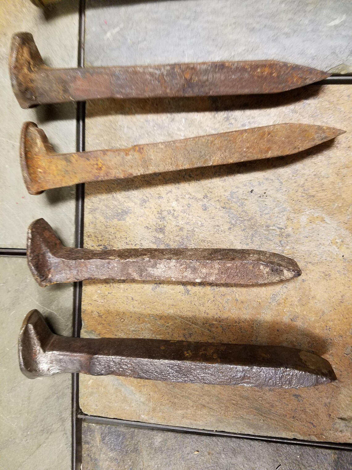 7 Rail Road Spikes/ Railroad Nails/ Vintage Rusty Spikes/ Craft Supply ...