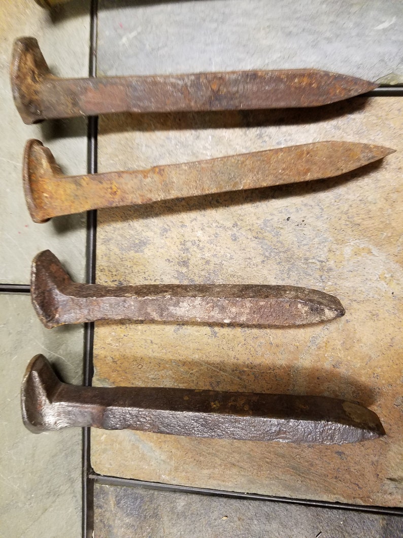 7 Rail Road Spikes/ Railroad Nails/ Vintage Rusty Spikes/ Craft Supply ...