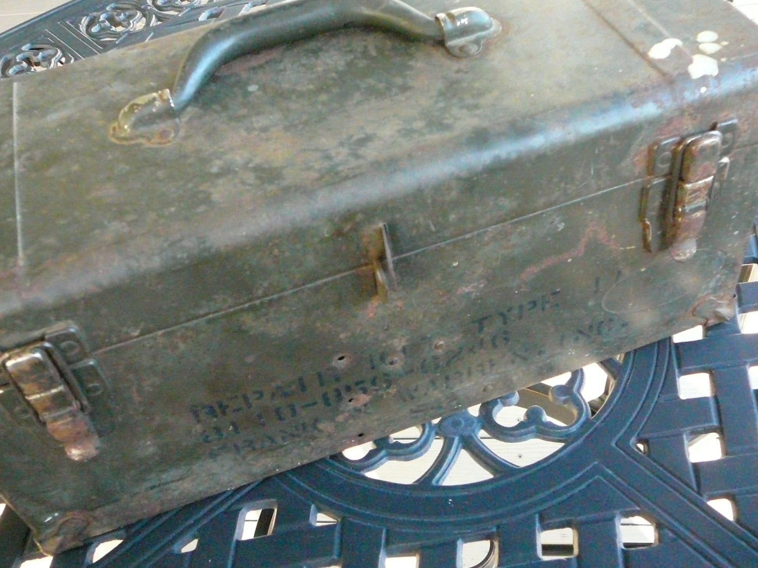 Vintage Metal Tool Box/military/repair Kit/metal Box/military - Etsy