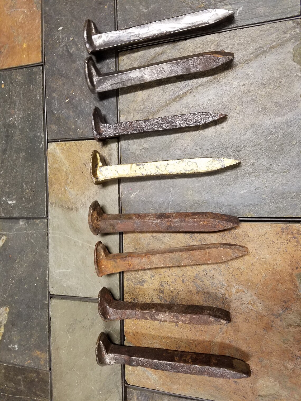 7 Rail Road Spikes/ Railroad Nails/ Vintage Rusty Spikes/ Craft Supply ...