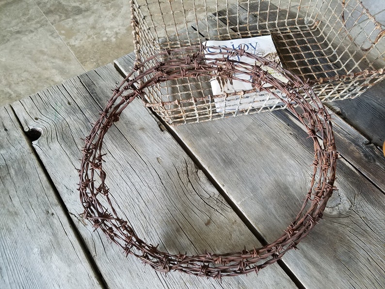 Barbed Wire/ Barb Wire Wreath/ Rusty Barbed Wire/ Wedding | Etsy