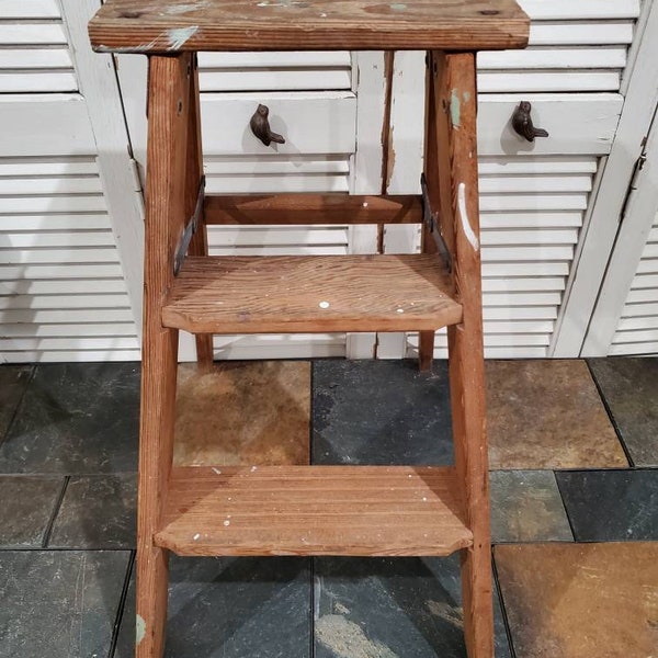 Antique Wood Ladder - Etsy