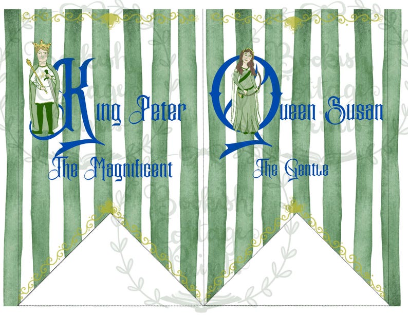Narnia Banner, Pevensie Children and Aslan Printable Digital Download ...