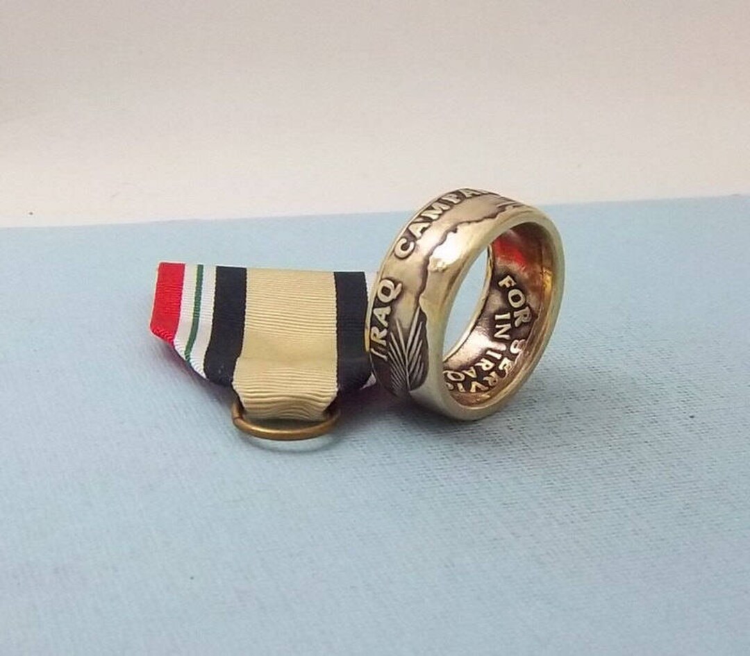Ring for the Iraq Veteran. Iraq Campaign Medal Turned Into a Size 10 ...