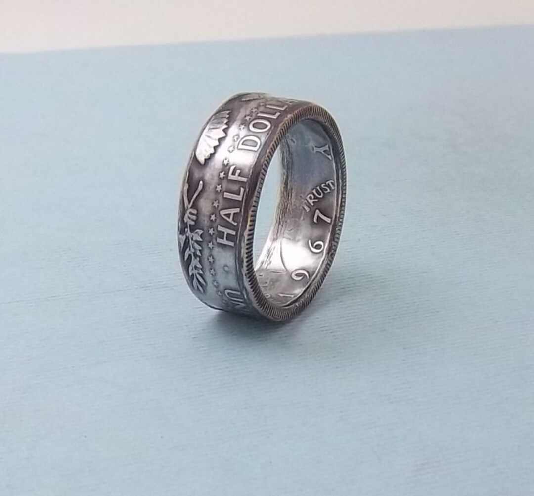 Silver Coin Ring Kennedy the Patriot Half Dollar 40% Fine Silver ...