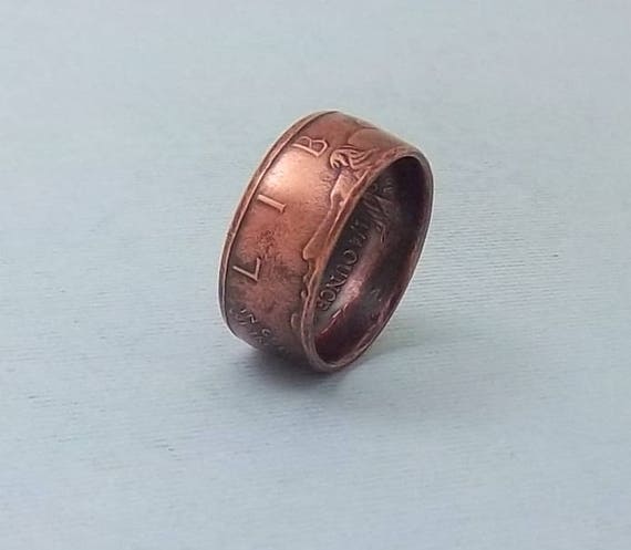 Copper Coin Ring Made From 1/4 Oz Copper Bullion Mercury Dime - Etsy