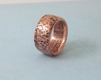 Copper Coin Ring | Etsy