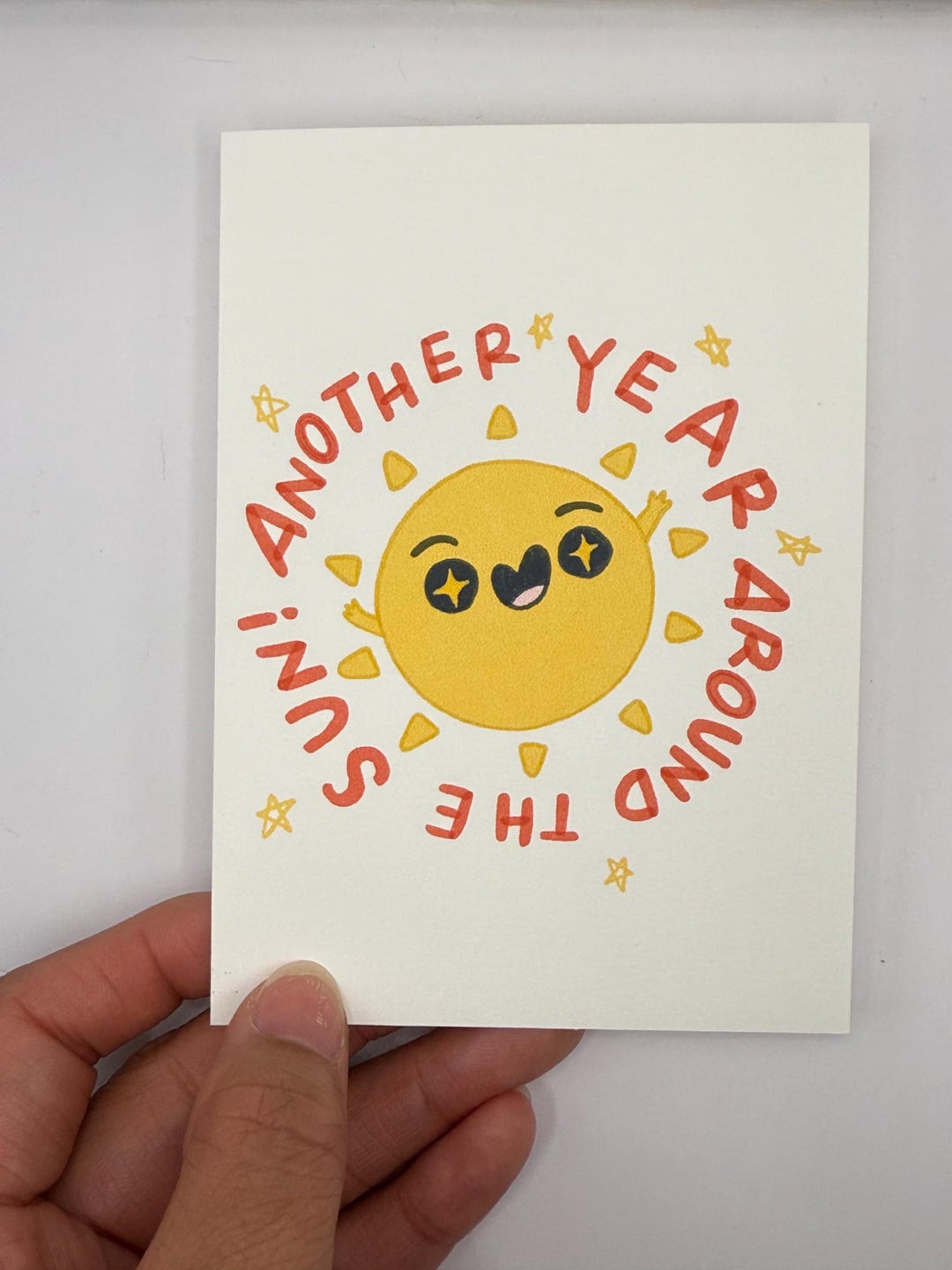 Happy Sun Birthday Card — “another Year Around the Sun!” — Cute ...