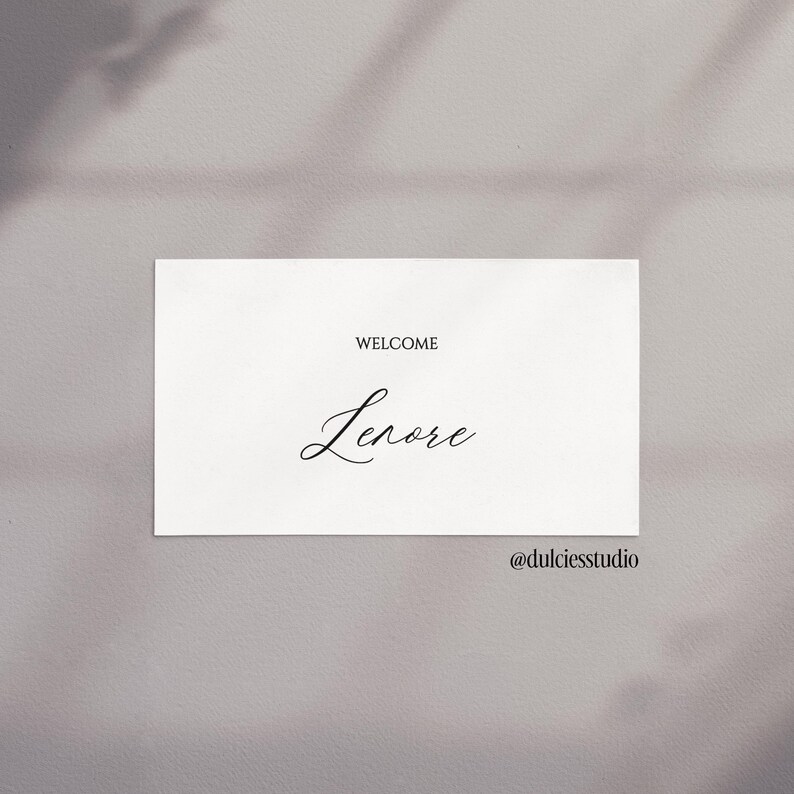 Editable Printable Place Cards, Calligraphy Wedding Place Card Template ...