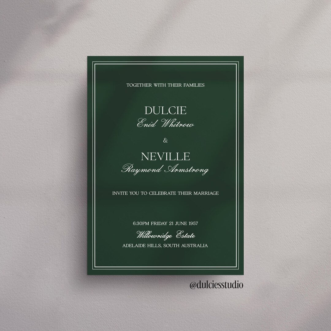 Old Money, Wedding Invitation, Wedding Invites, Wedding Invitation ...