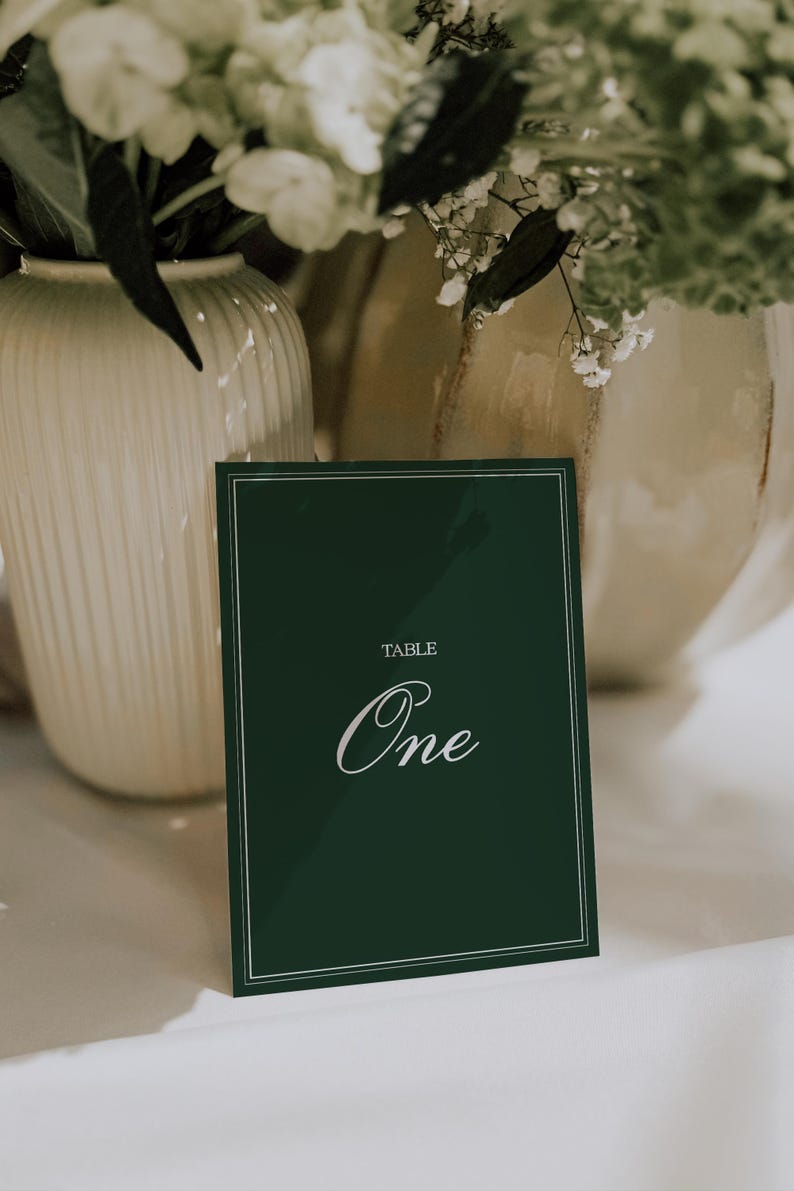 Editable Printable Table Numbers, Old Money Wedding Table Number ...
