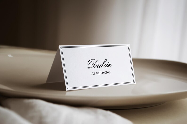 Editable Printable Place Cards, Vintage Wedding Tent Place Card ...
