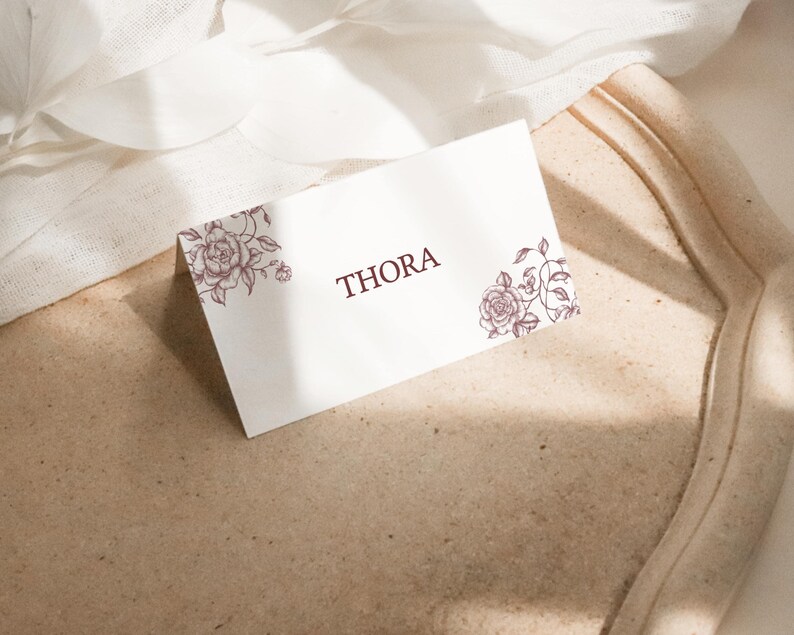 Nombres de lugares para bodas bohemias, plantilla de tarjeta de nombre ...