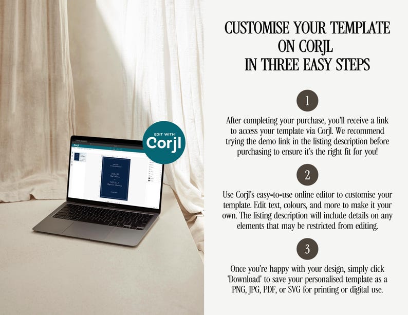 Navy Blue, Wedding Save the Date Template, Digital Save the Dates ...