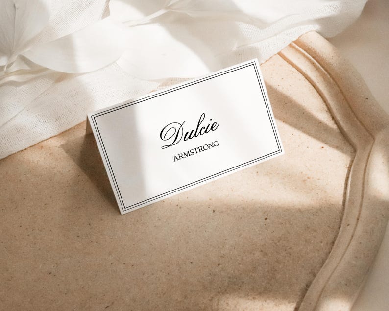 Editable Printable Place Cards, Vintage Wedding Tent Place Card ...