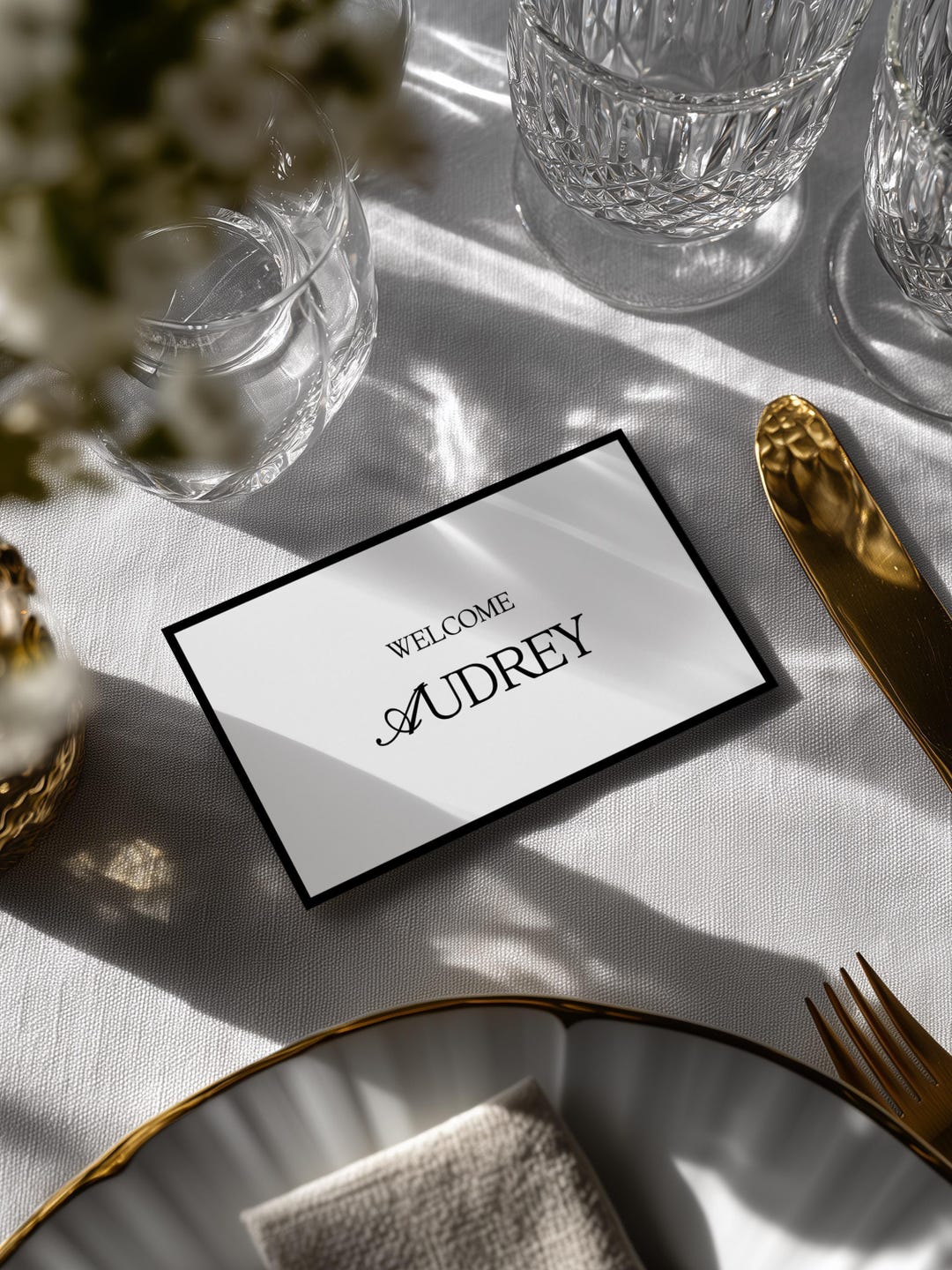 Editable Printable Place Cards, Luxury Wedding Place Card Template - Etsy