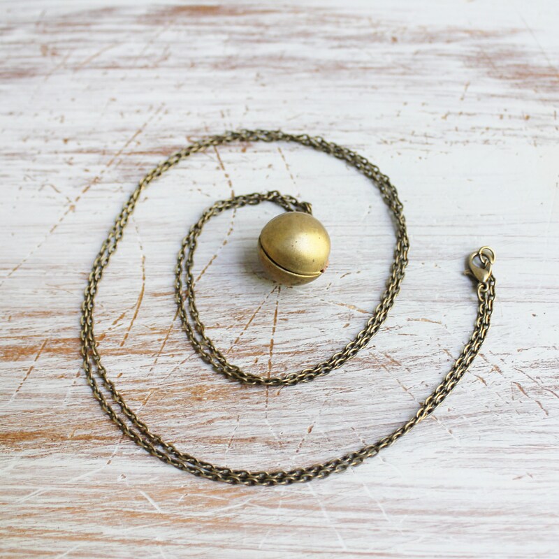 Ball Locket Necklace - Etsy
