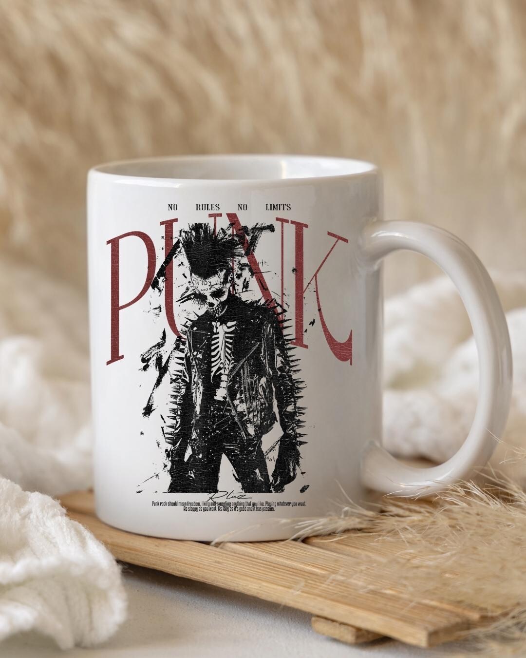 Y2K Skull Mug Hip Hop Streetwear Coffee Cup, Edgy Punk Aesthetic ...