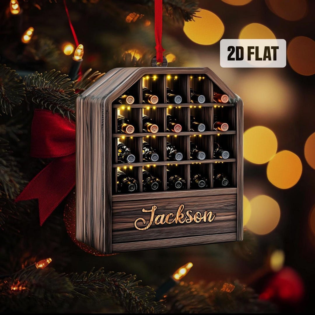 Custom Wine Rack Car Ornament, Personalized Christmas Gift - Etsy