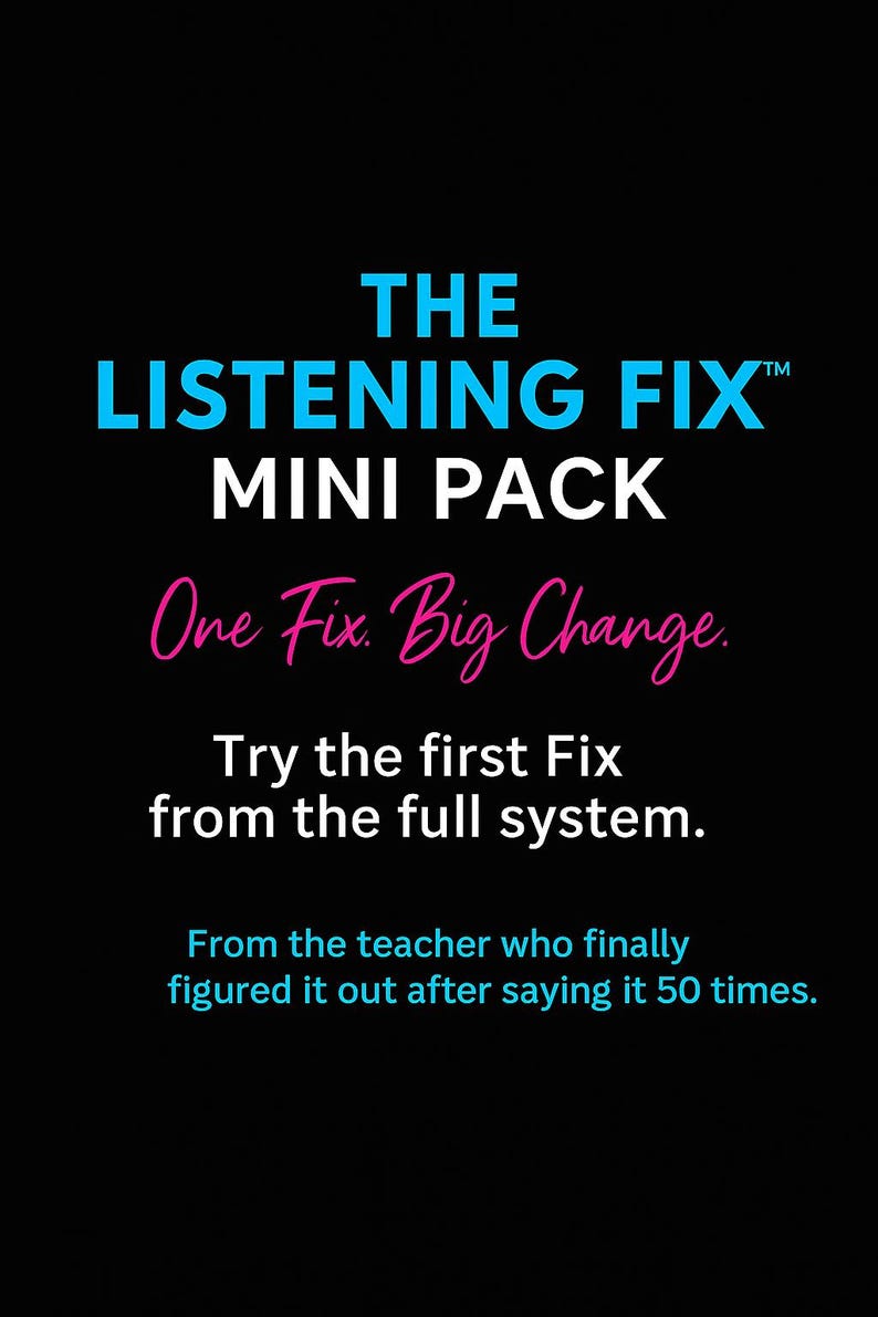 Listening Skills Mini Pack: Classroom Management & Parenting Resource ...