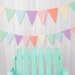 Pastel Rainbow Banner | Rainbow Pennants, Photography Backdrop, Party ...