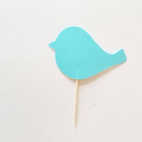 Bird Cupcake Toppers - Etsy