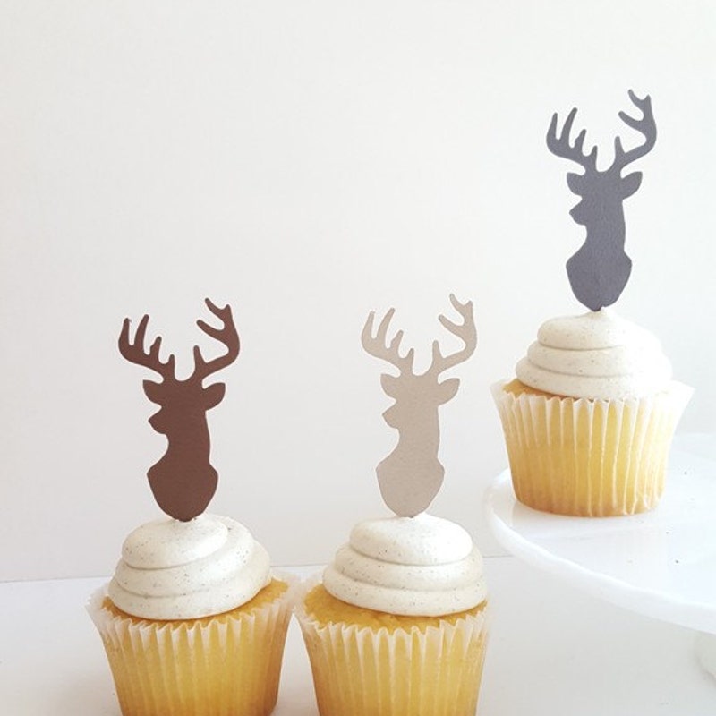 Deer Cupcake Toppers - Etsy