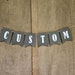 Custom Letter Banner | 3" | WHITE Letters on BLACK Flags- Bernard ...