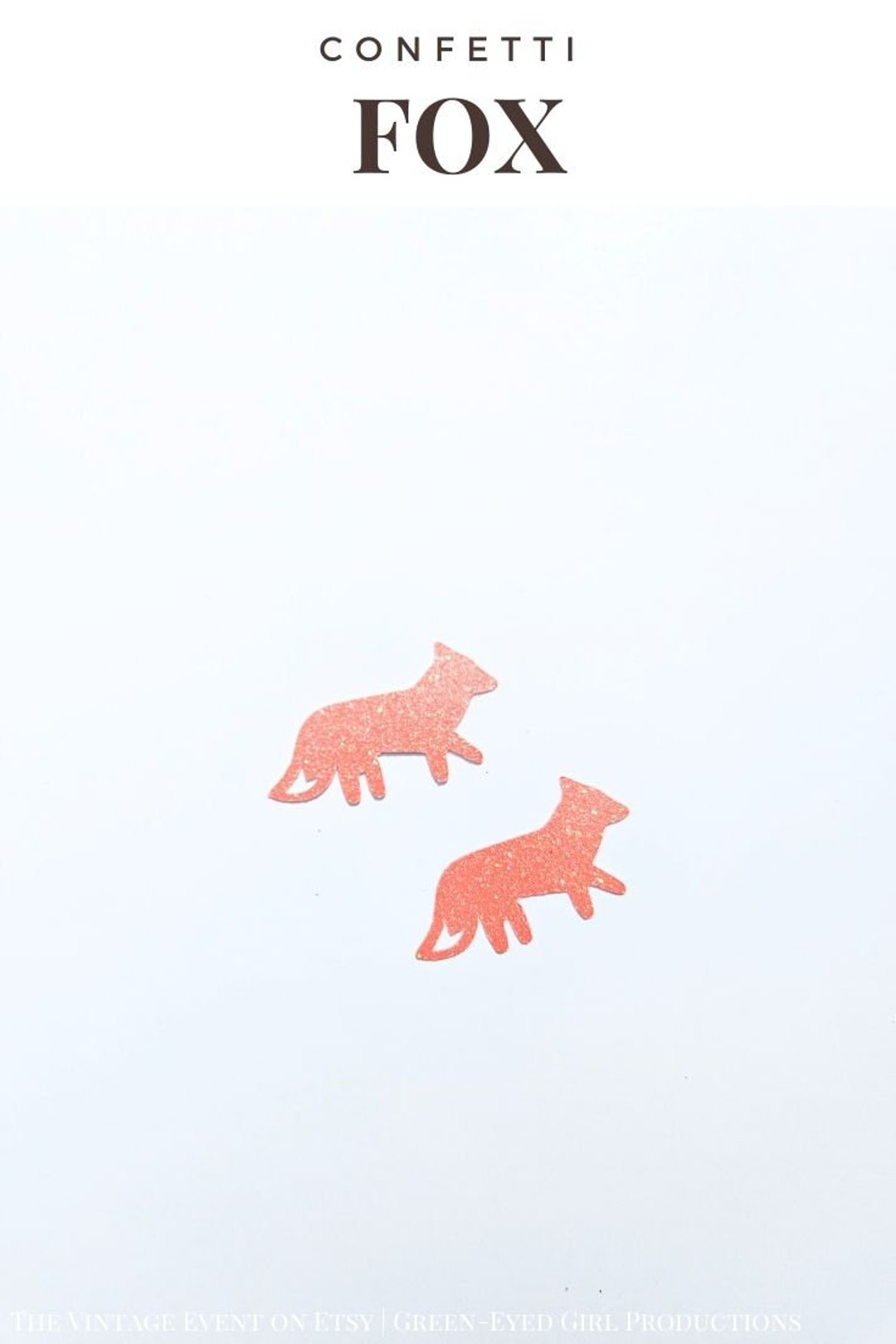 Fox | Confetti & Cupcake Toppers | Die Cut Shapes | GLITTER - Etsy