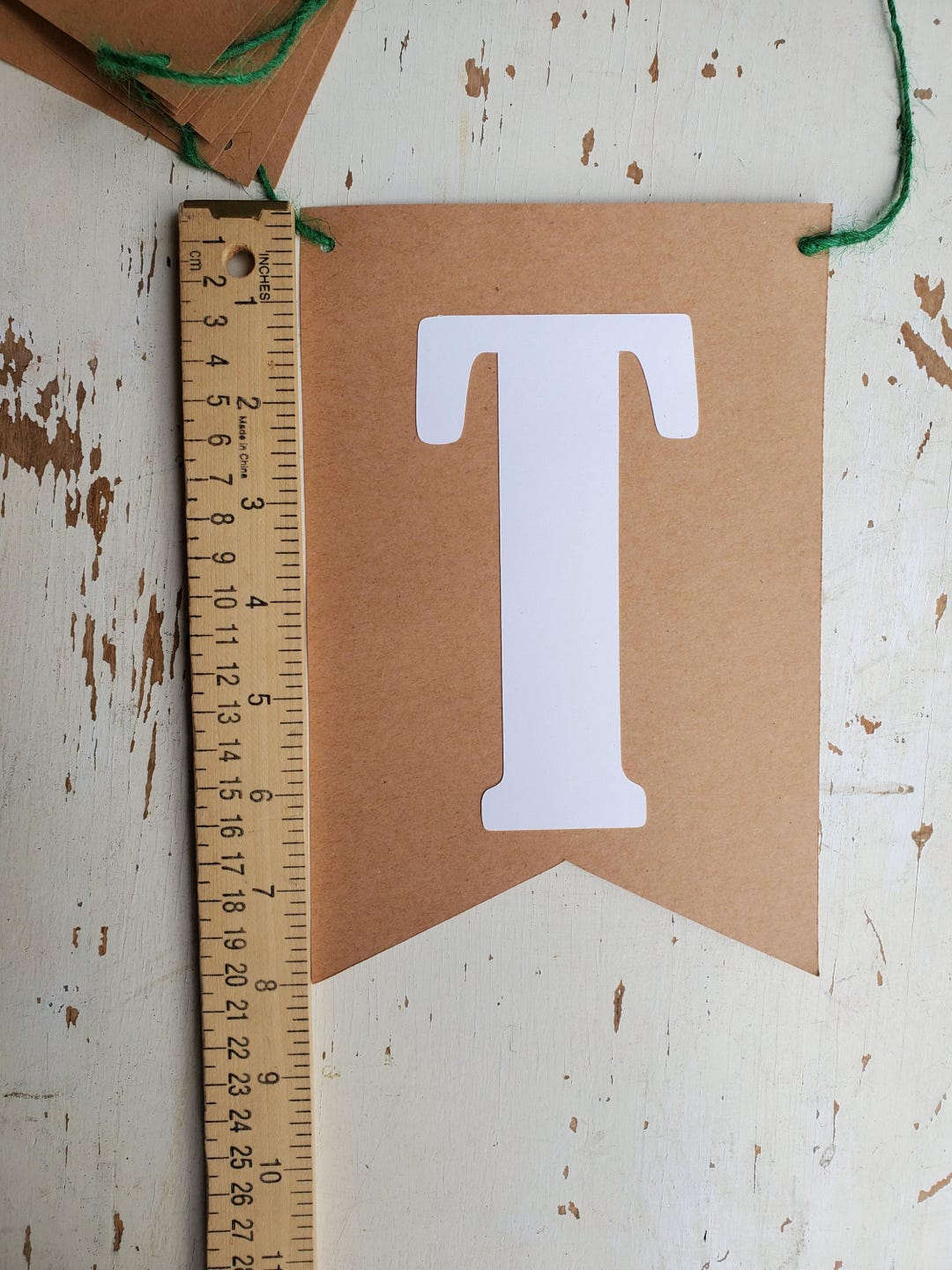 Custom Letter Banner | 8" | COLOR Letters on CRAFT Flags or Pennants - Etsy