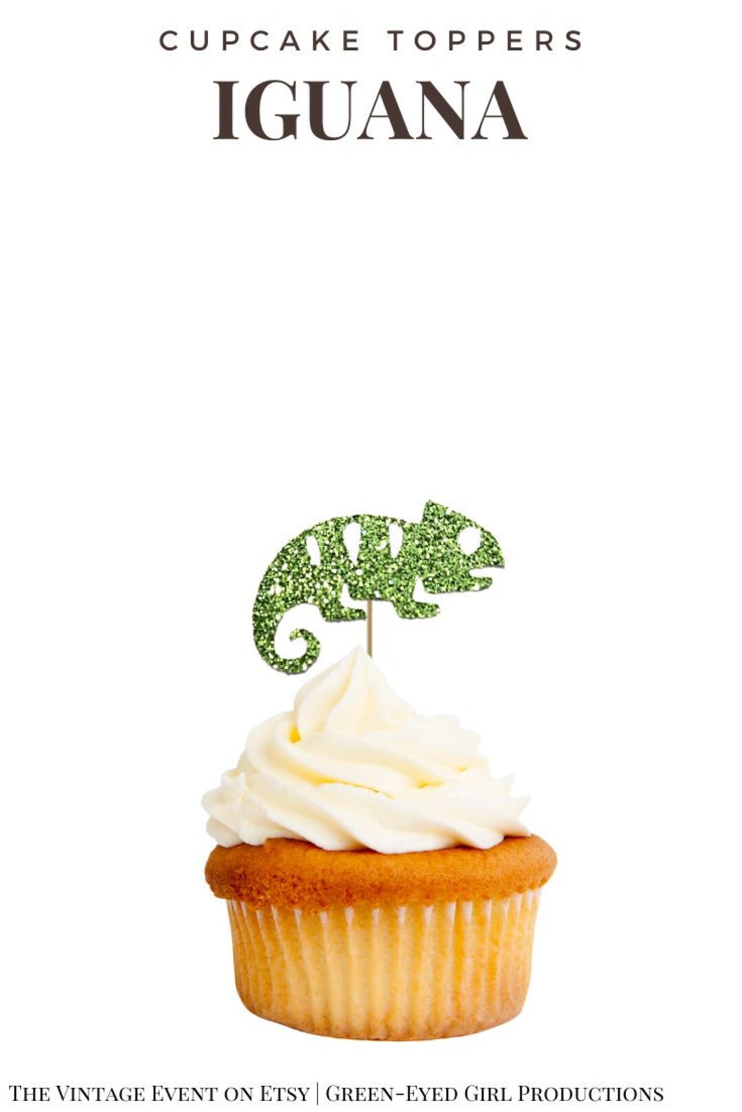 Iguana | Confetti & Cupcake Toppers | Die Cut Shapes | GLITTER - Etsy