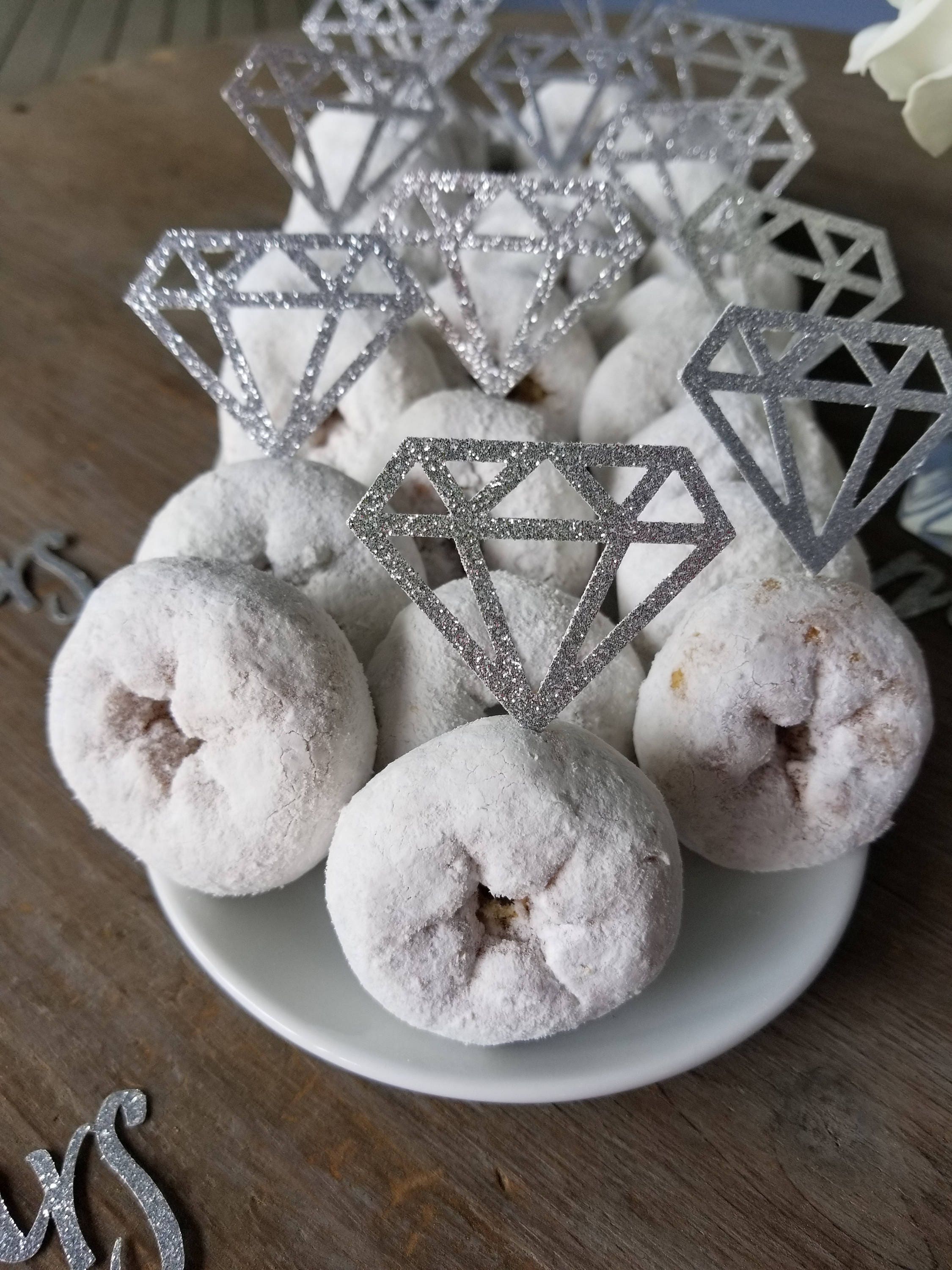 Diamond Donut Topper Donut Favors Diamond Donut Rings | Etsy