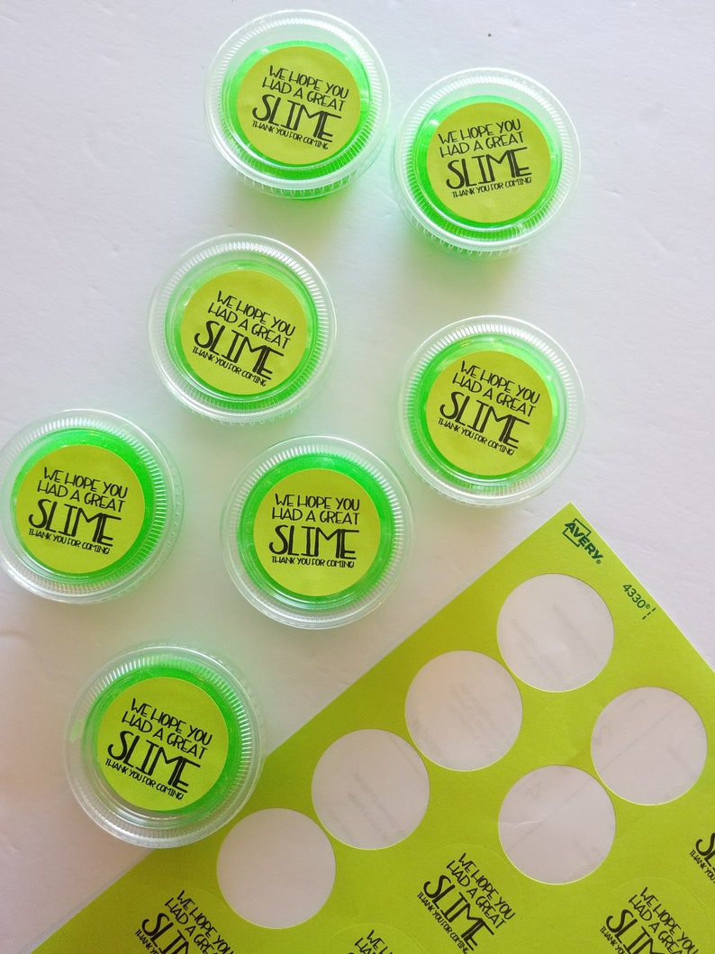 SLIME Stickers Digital Download Science Birthday Party - Etsy