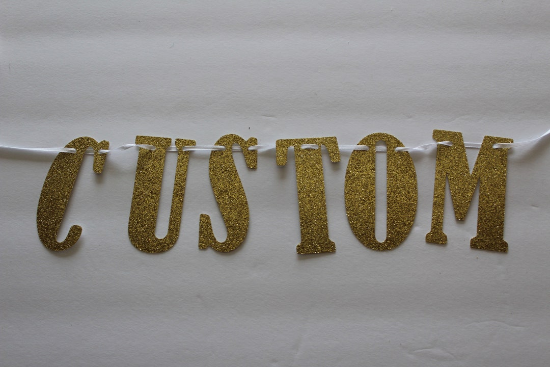 Custom Letter Banner | 3" | GLITTER - Etsy.de