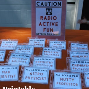 Science Birthday Party Printables | Science Party Labels | 24 Pages - Etsy