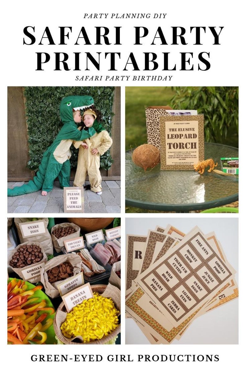 Safari Party Signs Safari Party Labels Safari Birthday - Etsy